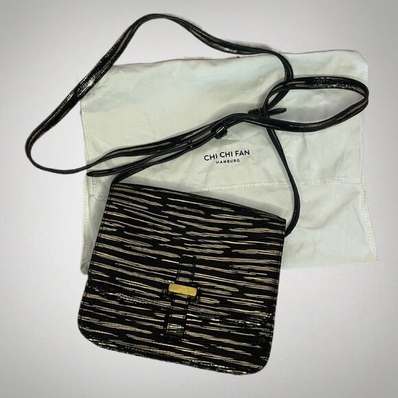 Chi Chi Fan | Bags | Chi Chi Fan New Suede Crossbody Bag With Metallic ...